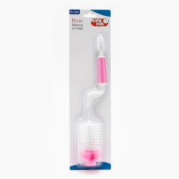 Perie rotativă biberon și tetină cu vârf burete roz, 0+ luni ...