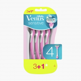 Aparat de ras de unică folosință Sensitive cu 3 lame, 4 buc - Prospețime și varietate - Freshful.ro