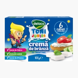 Cremă de brânză cuburi cu smântână Toni Junior 100g - Prospețime și ...